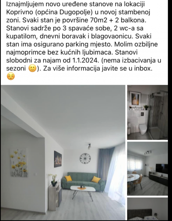 Oglas za stan u Dugopolju posramio “primorce”! Reklamira se najam stana – BEZ IZBACIVANJA U ...